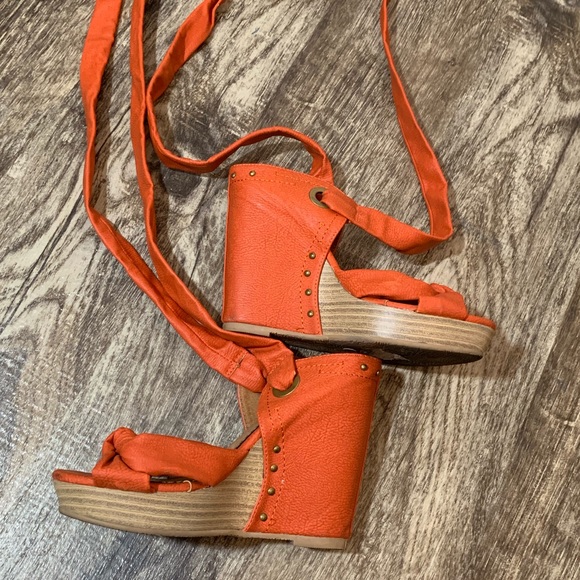 MTNG | Shoes | Mtng Lace Up Wedge Sandals | Poshmark